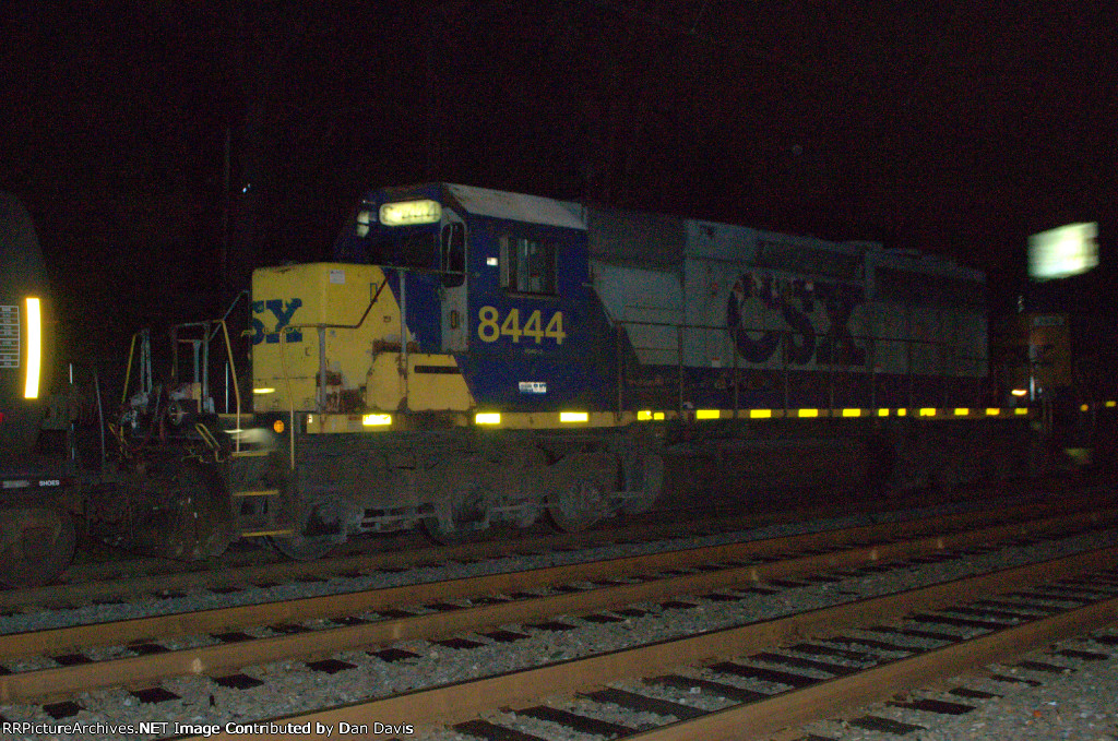 CSX SD40-2 8444 trails on Q301-10